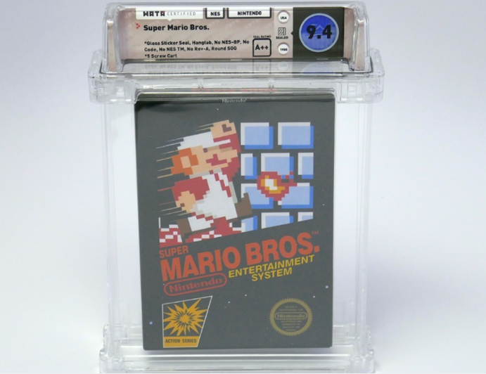 美国最早的游戏版本之一《Super Mario Bros.》绝版游戏片以55 万美元售出 | 锋巢网
